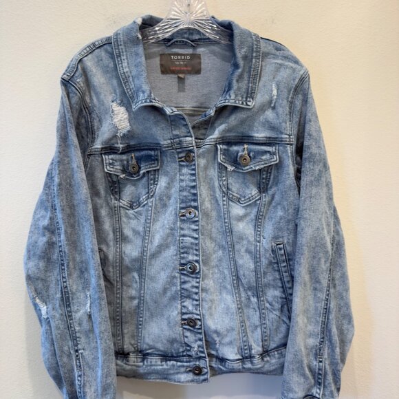 torrid | Jackets & Coats | Torrid Womens Plus Size 2 Denim Trucker ...